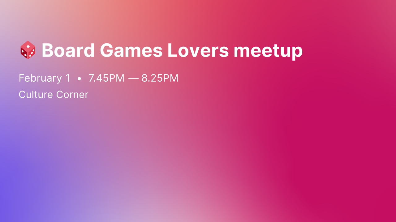 🎲 Board Games Lovers meetup | Web Summit Qatar, Doha | January 31 ...